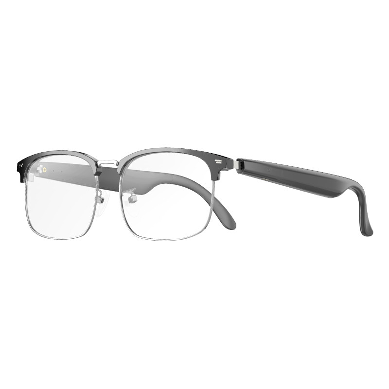 Black Silver Ultralight Bluetooth 5.3 Smart Bluetooth Glasses With ...